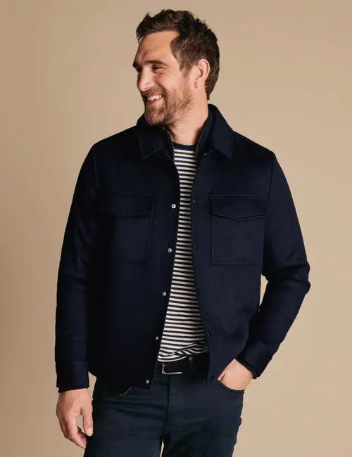 CHARLES TYRWHITT Pure Wool Harrington Jacket