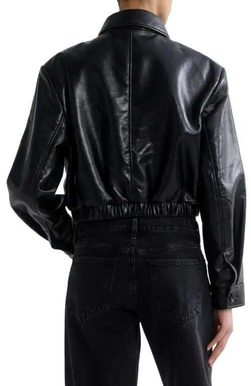 AGOLDE Nahla Cropped Recycled Leather Blend Jacket