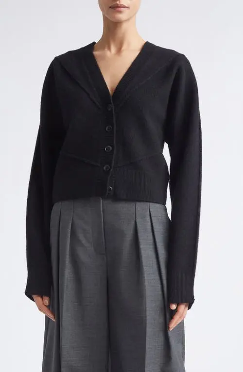 JASON WU Sculptural Wool Cardigan - Charcoal