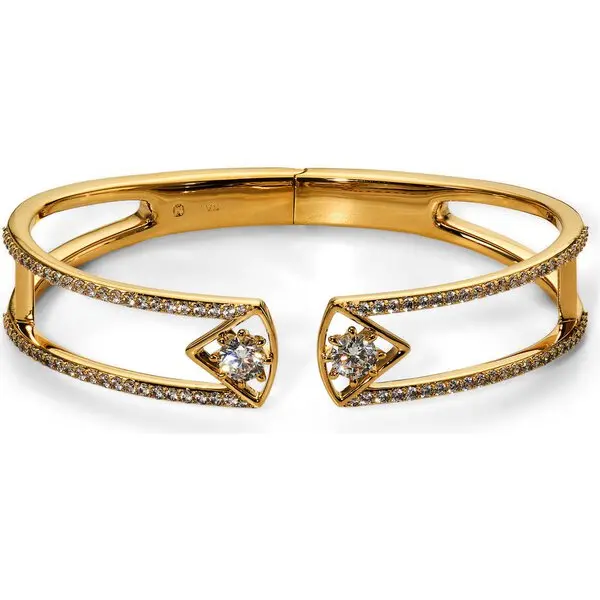 Nadri Celine Wide Hinge Cuff - Gold