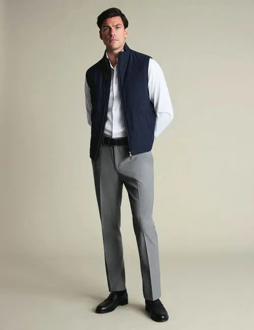 CHARLES TYRWHITT Flannel Quilted Gilet