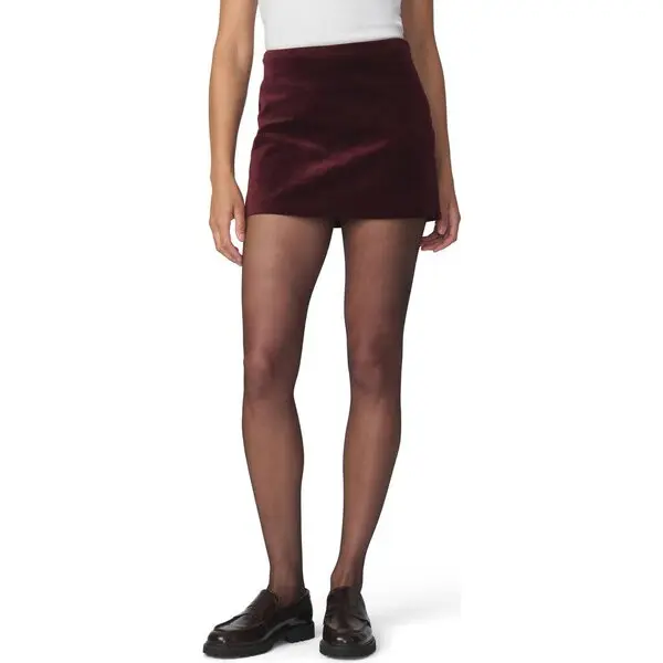 Joe's Jeans The Velveteen Miniskirt - Cabernet