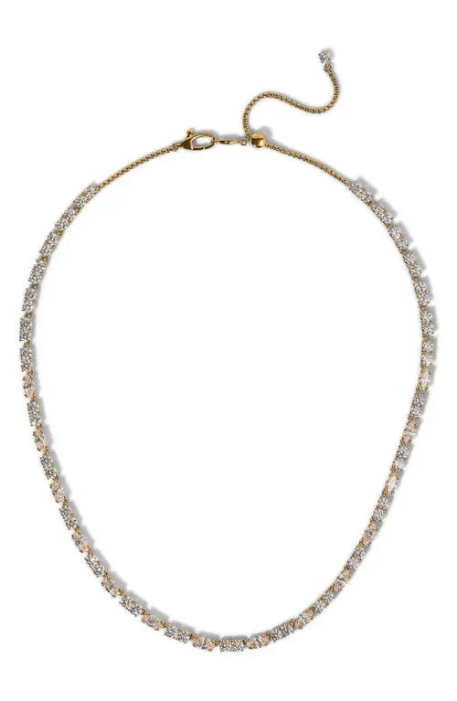 Nadri Twinnie Pattern Cubic Zirconia Adjustable Necklace