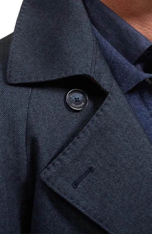 Bugatchi Cotton Double Breasted Coat