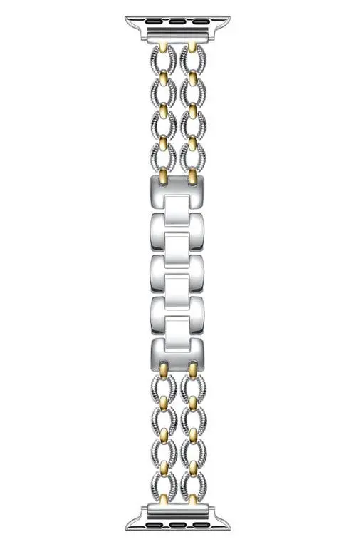 POSH TECH Joan Apple Watchband With Rope-textured Links - Silver/gold
