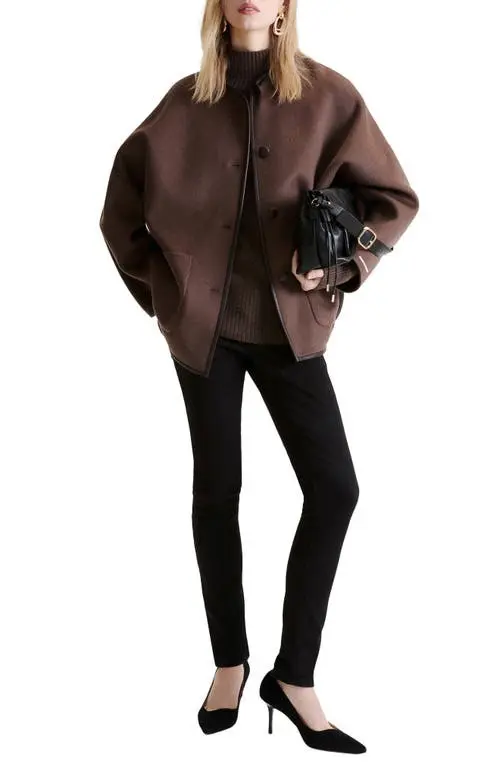 Marella Wool Blend Collarless Coat