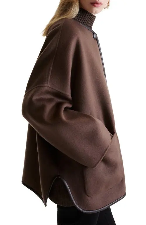 Marella Wool Blend Collarless Coat