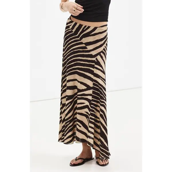 Mango Asymmetric Midi Skirt