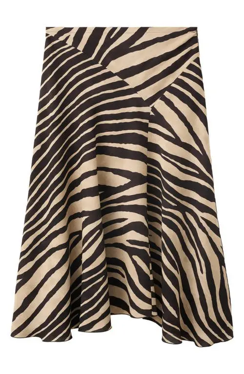 Mango Asymmetric Midi Skirt
