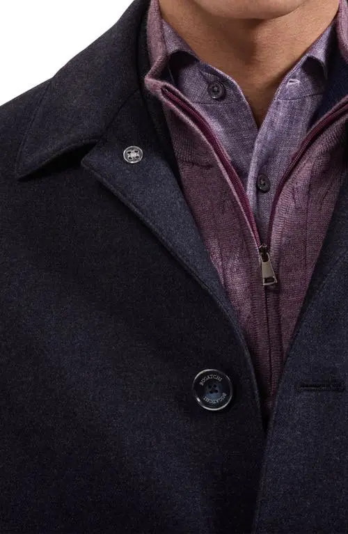 Bugatchi Wool Blend Button Front Car Coat