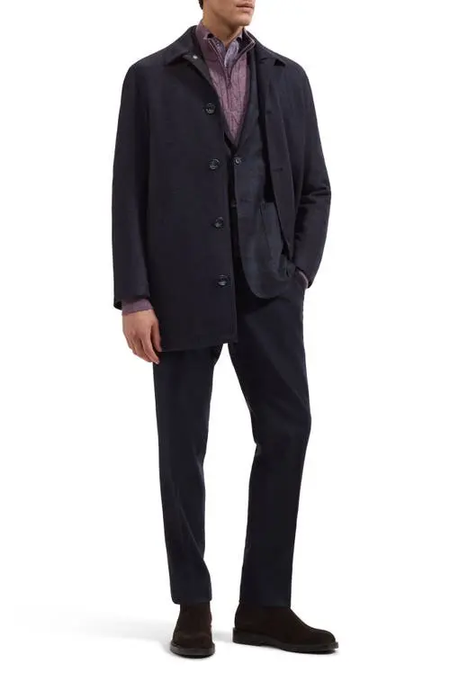 Bugatchi Wool Blend Button Front Car Coat