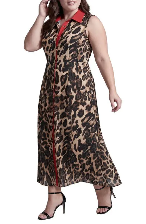 STANDARDS & PRACTICES Print Sleeveless Shirt Dress
