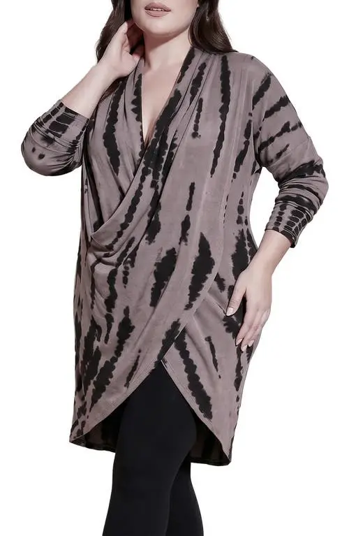 STANDARDS & PRACTICES Crisscross Tie Dye Knit Top