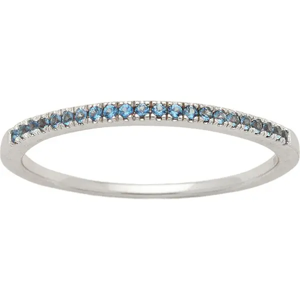 MADE BY MARY Birthstone Stacking Ring - Silver December