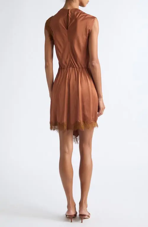 A.L.C. Dion Lace-trimmed Satin Sleeveless Dress