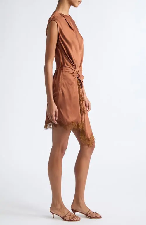A.L.C. Dion Lace-trimmed Satin Sleeveless Dress