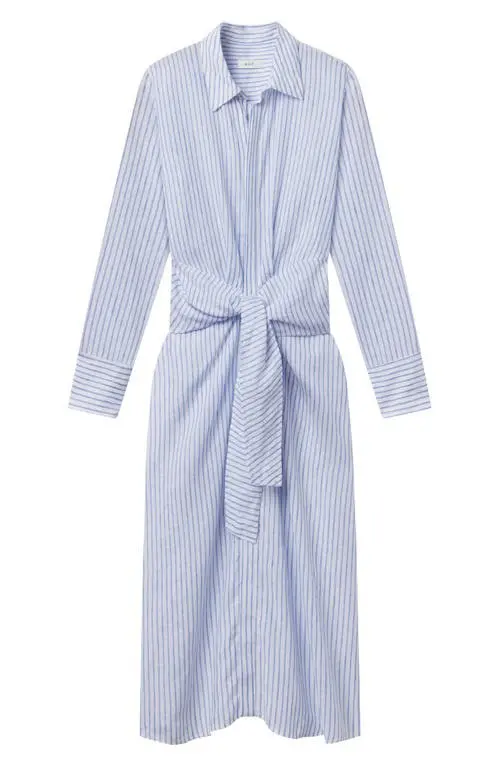 A.L.C. Mila Striped Linen Midi Shirtdress