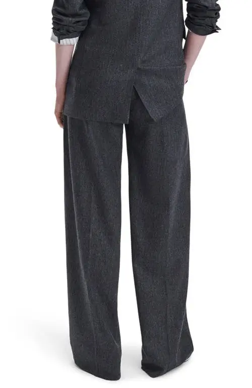 Rag & Bone Lawrence Wide Leg Wool Blend Tailored Pants
