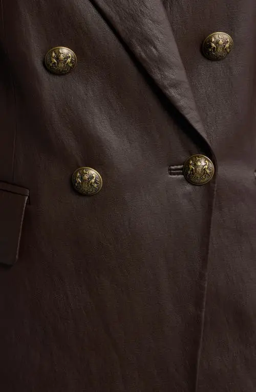 Kobi Halperin Alyson Faux Leather Double Breasted Blazer