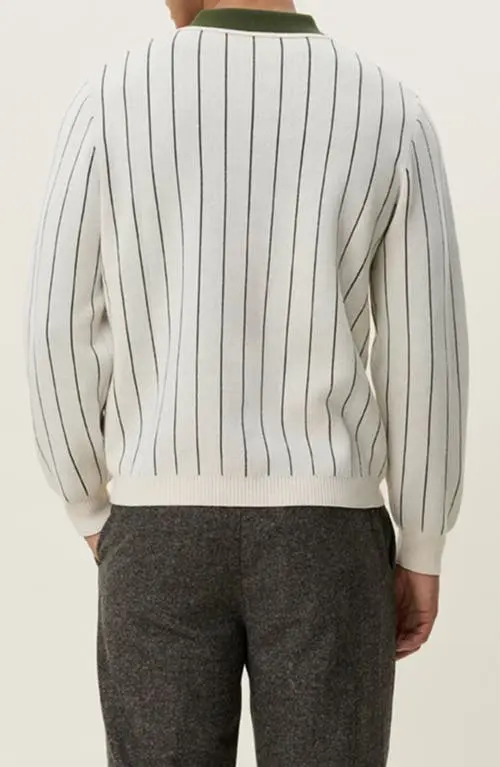 LES DEUX Signature Knitted Long Sleeve Polo