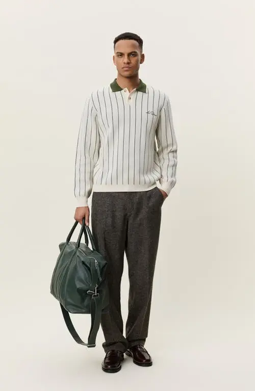 LES DEUX Signature Knitted Long Sleeve Polo