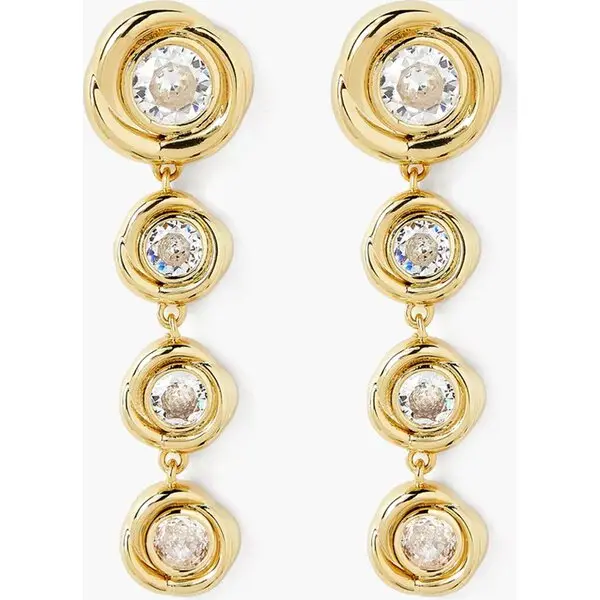YOJ Carlo Drop Earrings In & Crystals