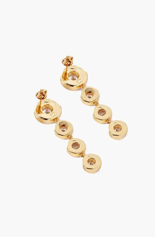 YOJ Carlo Drop Earrings In & Crystals