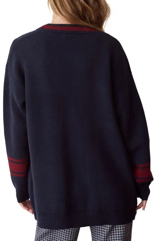 Marine Layer Varsity Long Cardigan