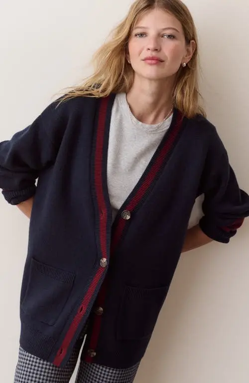 Marine Layer Varsity Long Cardigan