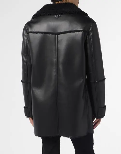 Philipp Plein Long Eco Shearling Jacket