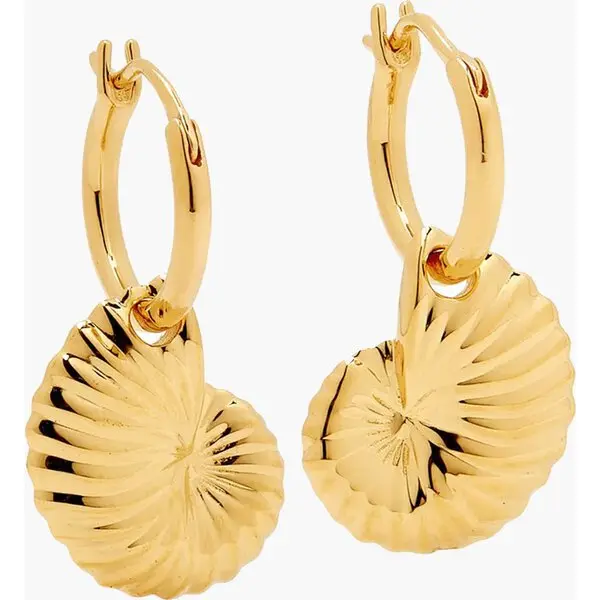 YOJ Moro Charm Hoop Earrings - Gold