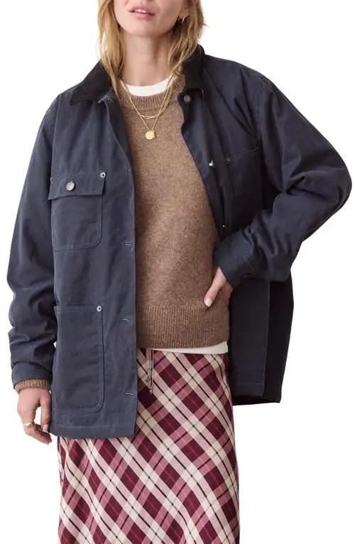 Marine Layer Riley Cotton Barn Jacket - Navy