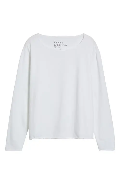 Frank & Eileen Ella Boatneck Top - White
