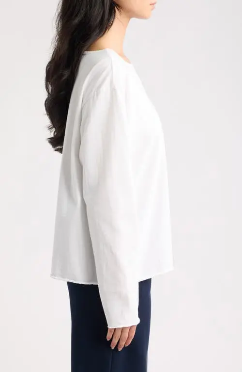Frank & Eileen Ella Boatneck Top - White