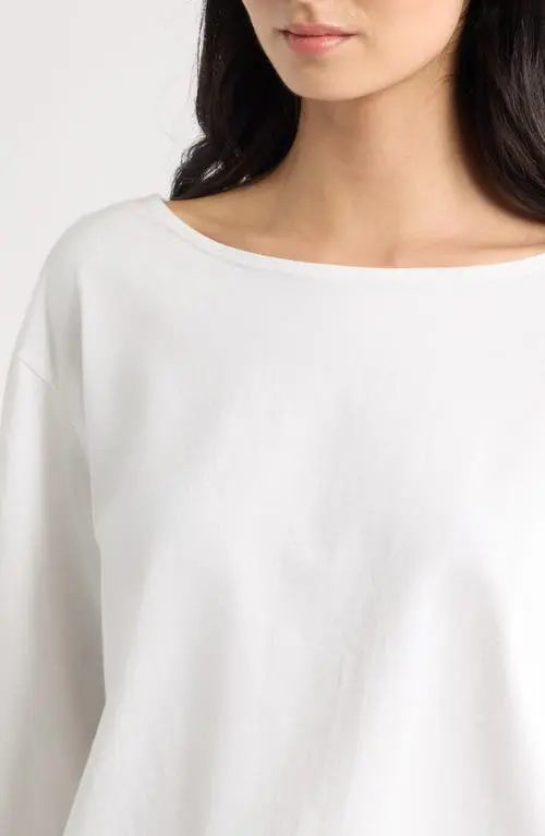 Frank & Eileen Ella Boatneck Top - White