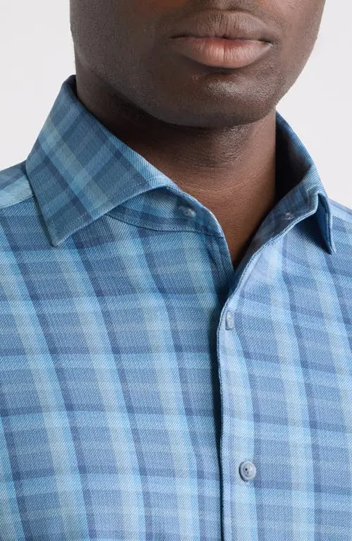 Bugatchi Devon Ooohcotton® Plaid Button-up Shirt - Slate