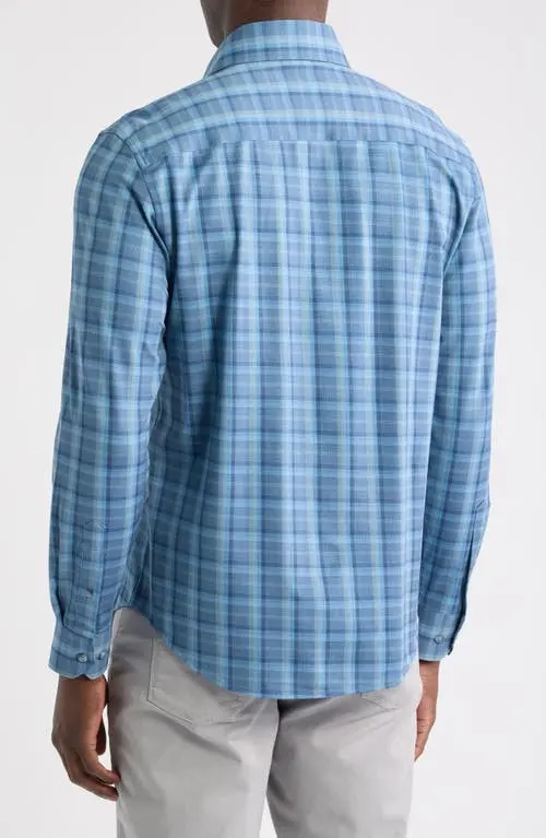 Bugatchi Devon Ooohcotton® Plaid Button-up Shirt - Slate