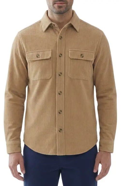 REPORT COLLECTION Long Sleeve Bonded Shirt - 90 Beige