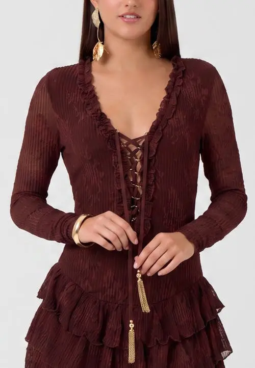 Rachel Rachel Roy Kitra Lace Up Mini Dress