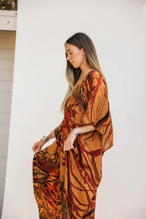 SUN CHILD Long Caftan Daisy