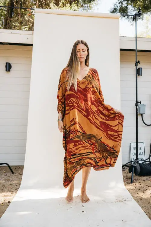 SUN CHILD Long Caftan Daisy