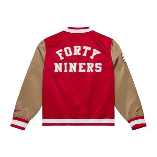 Mitchell & Ness San Francisco 49ers 80th Anniversary Satin Full-snap Jacket