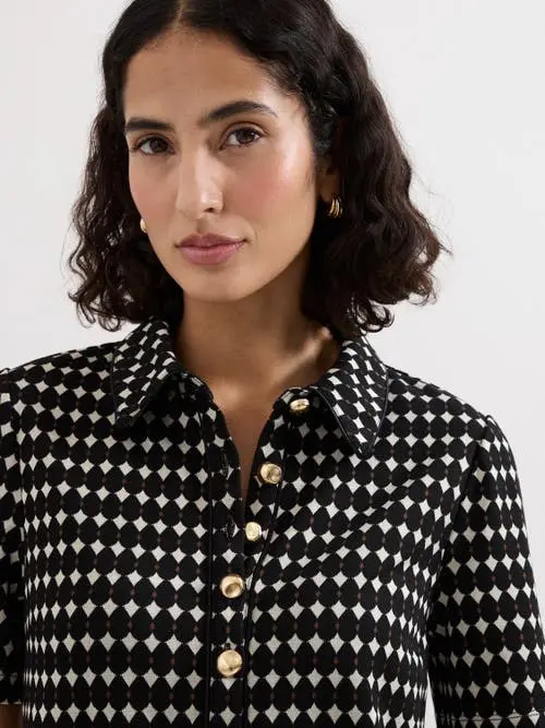 PHASE EIGHT Vivienne Button-placket Shirt Dress