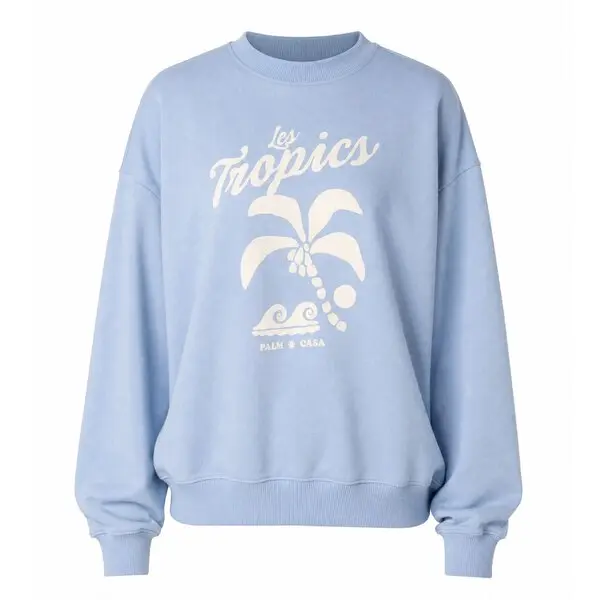 PALM COLLECTIVE Les Tropics Fleece Pullover - Blue