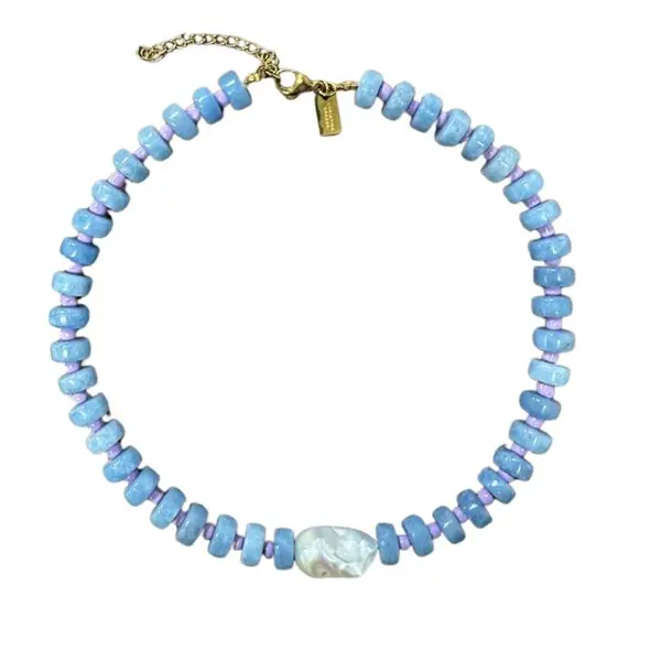 CHRISTINA GREENE Open Sky Baroque Pearl Beaded Necklace
