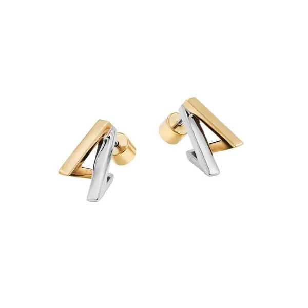 ARMINE + AMBROSE The Namesake Two-tone Stud Earrings - Yellow