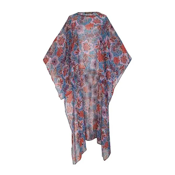 JENNAFER GRACE Aurora Botanica Float Scarf Top - Blue