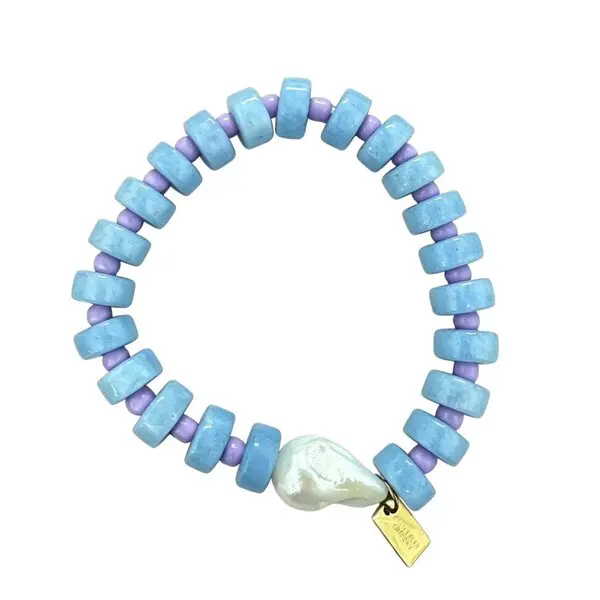 CHRISTINA GREENE Open Sky Baroque Pearl Beaded Bracelet