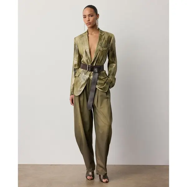 Ralph Lauren Marcy Abstract Metallic Jacquard Jacket