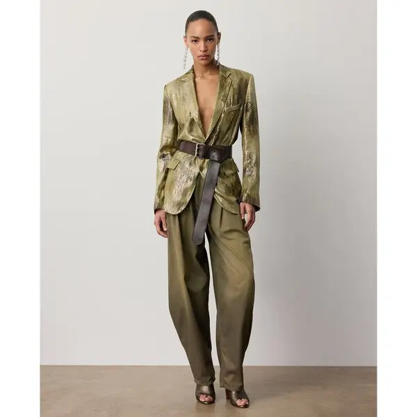 Ralph Lauren Ellen Foiled Cotton Denim Chino Pant